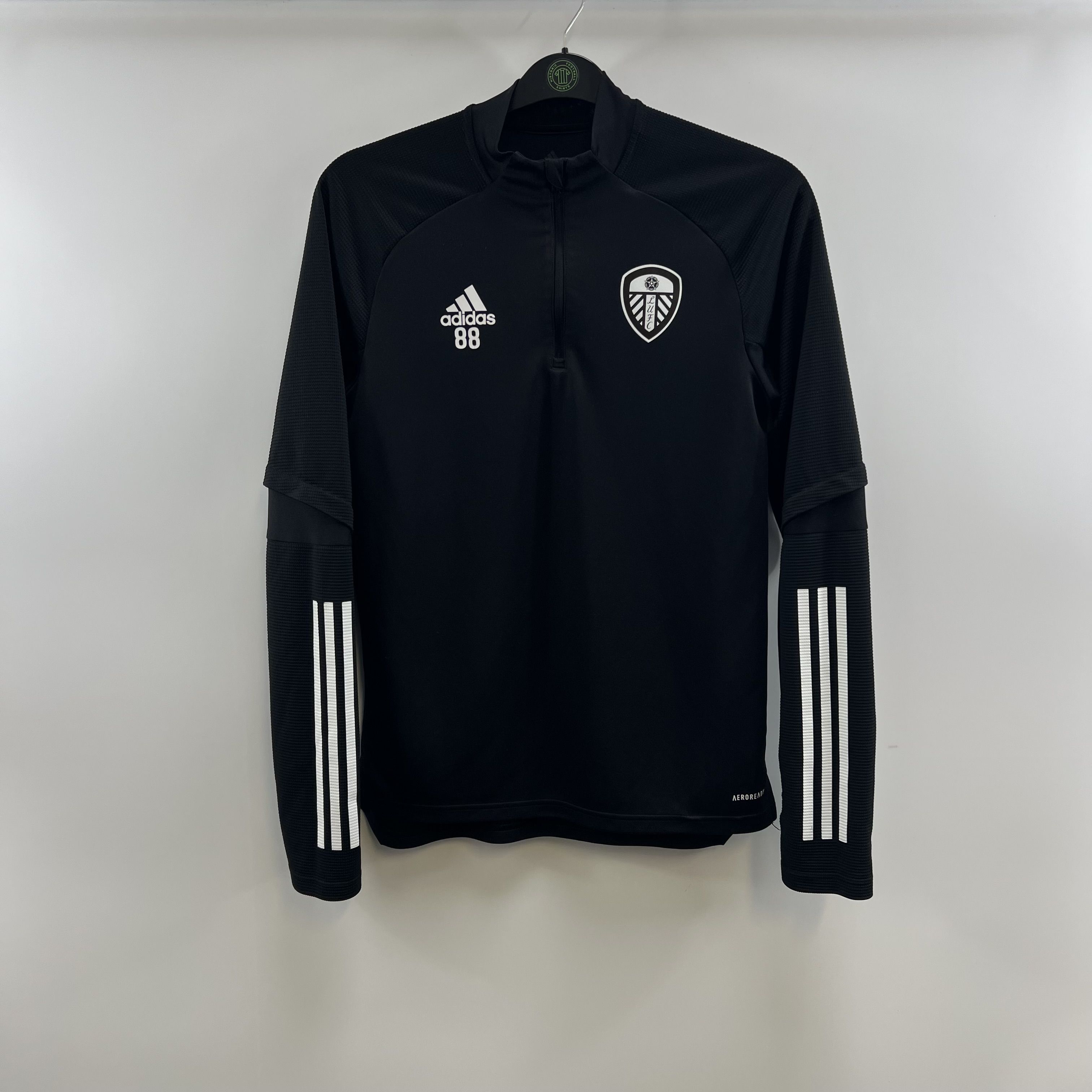 Leeds United Player Issue 1/4 Zip Football Jacket 2020/21 Adults (S ...